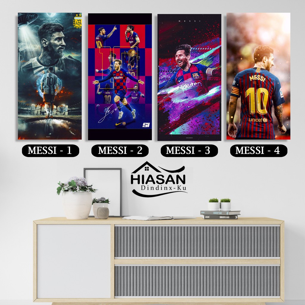 Jual Pajangan Hiasan Dinding Poster Pemain Bola Lionel Barcelona ...