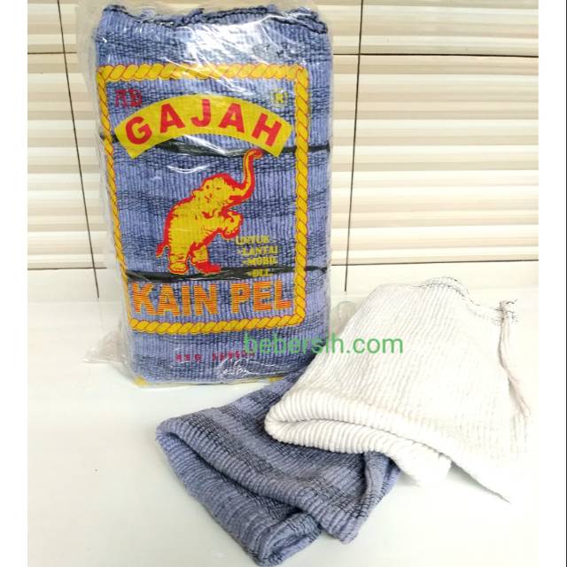 Kain Lap Pel Cap Gajah Asli / Kain Pel Biru Putih | Shopee Indonesia