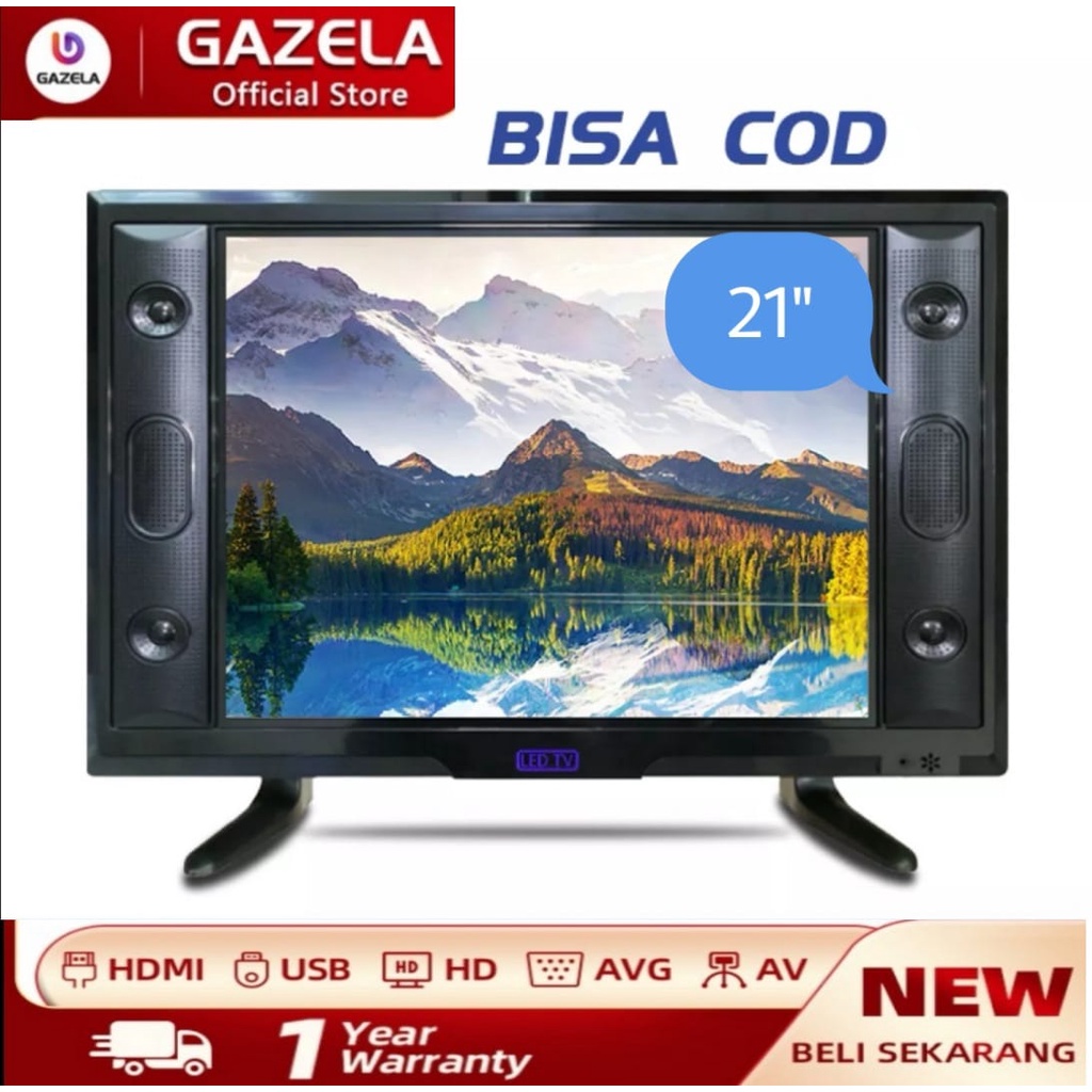 Jual LED TV 21 inch Gambar HD Televisi lengkap dengan Port USB - HDMI ...