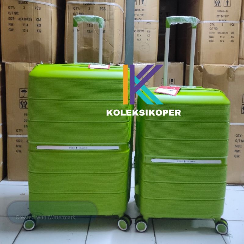 Jual Koper 2 in 1 Polo Classic set ukuran 24 inch + 28 inch TSA Lock ...