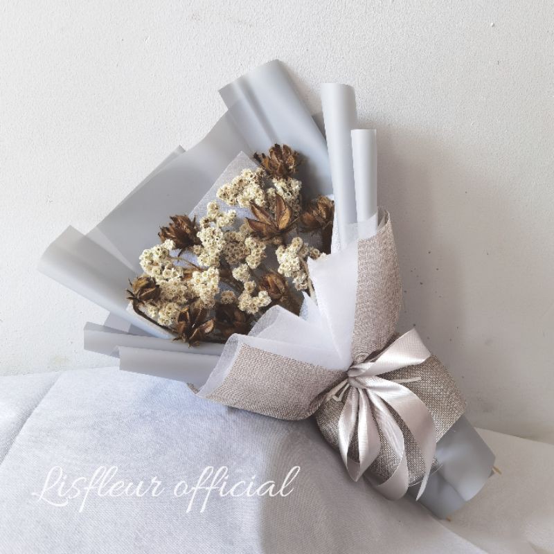 Jual buket bunga kering edelweiss asli | Shopee Indonesia