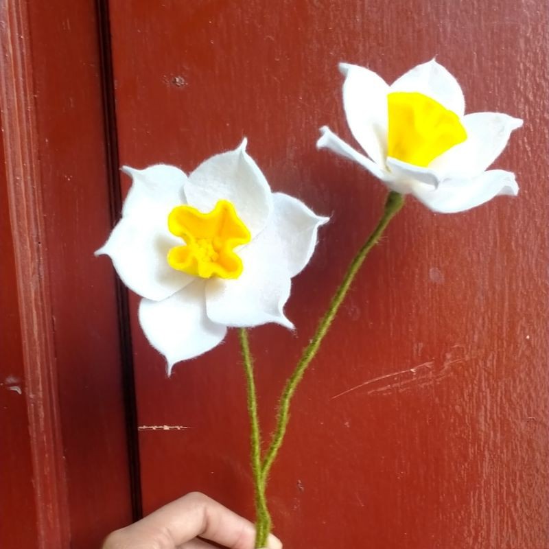 Jual Bunga Flanel | Bunga DAFFODIL flanel | Bunga Flanel Satuan | Buket ...