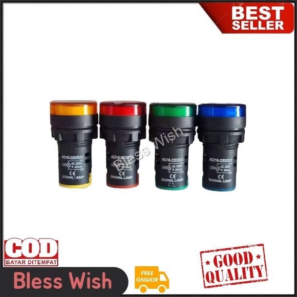 Jual PILOT LAMP LED 22mm AC.220v (Signal Lamp-Biru) | Shopee Indonesia