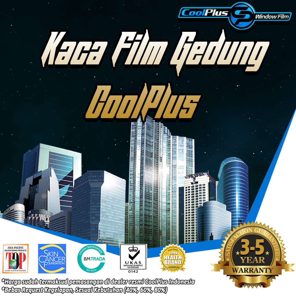 Jual CoolPlus Kaca Film Gedung / Rumah / Kapal Indonesia|Shopee Indonesia