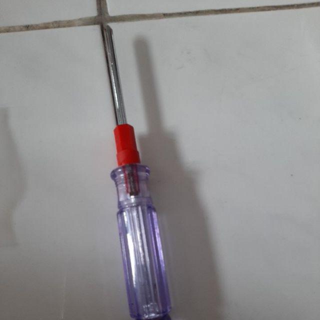 Obeng Bolak Balik Min Plus Lancip Kembang Sekrup TRANSPARAN | Shopee ...