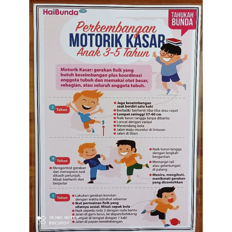 Jual (186) POSTER PERKEMBANGAN MOTORIK KASAR ANAK 3-5 TAHUN | Shopee ...