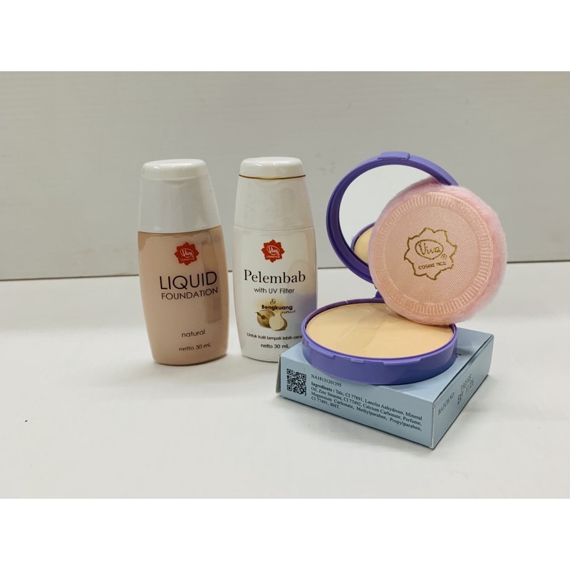 Jual Viva Paket 3in1(Pelembab, Alas bedak, Compact Lilac) | Shopee ...