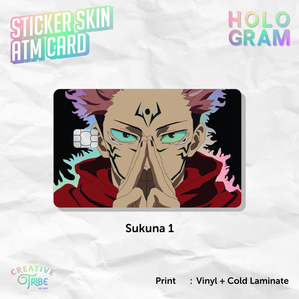 Jual Sukuna 1 - Sticker Skin Card HOLOGRAM - Vinyl ATM Debit Credit ...