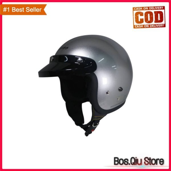 Jual Helm Retro Bogo Cargloss CF Silver Glossy Metalik | Shopee Indonesia
