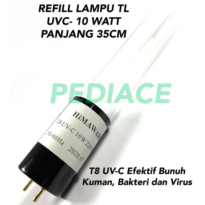 Jual Lampu T8 UVC Germicidal Sterilizer 10W Filter Air Kuman Himawari ...