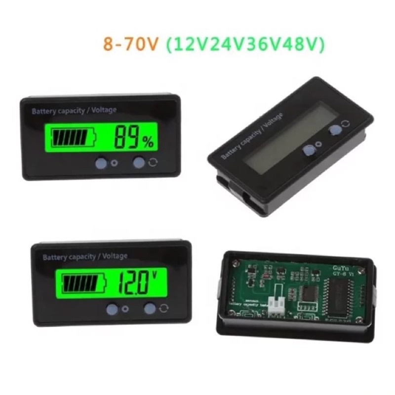 Jual Battery Capacity Voltage Volt Meter Indikator Baterai Digital 12-72V Indicator Battery ...