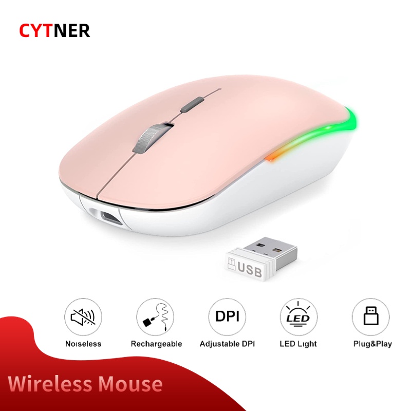 Jual Mouse Wireless Rechargeable LED 2.4Ghz 8000/1200/1600DPI ...