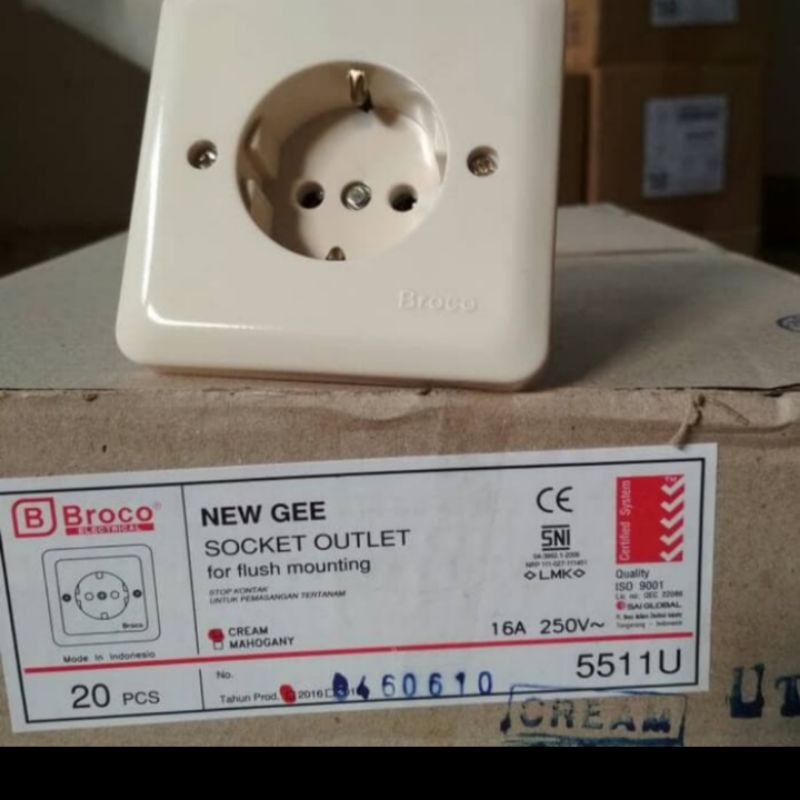 Jual PROMO BROCO IB STOP KONTAK ARDE CREAM- 5511U NEW GEE INBOW TANAM ...