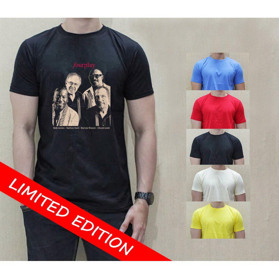 Jual Fourplay band Rock Kaos Metal Pop T-Shirt Shirt Print DTG Musik DJ ...