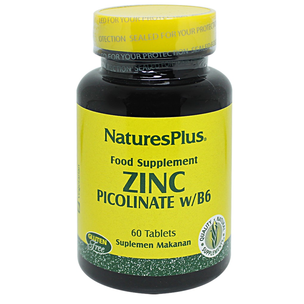 Jual Nature's Plus Zinc Picolinate w/B-6 - 60 Tablet Indonesia|Shopee ...