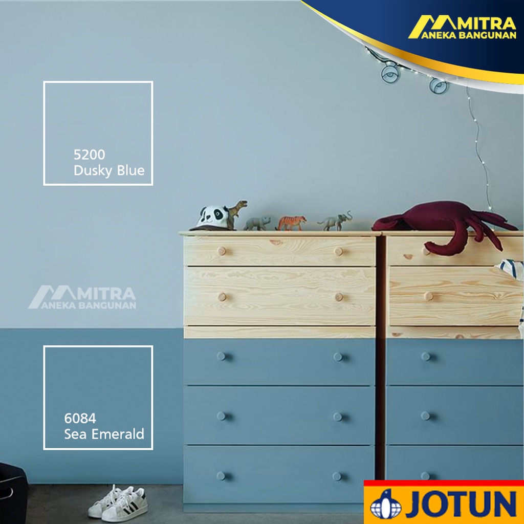Jual CAT TEMBOK INTERIOR EKSTERIOR JOTUN DUSKY BLUE 5200 / MAJESTIC TRUE BEAUTY PERFECT / TOUGH ...