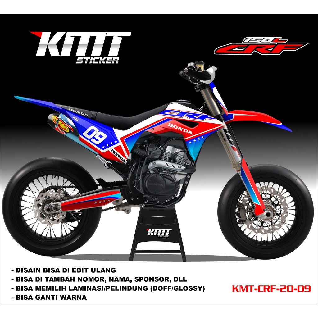 Jual Decal Sticker CRF 150L Fullbody Biru Merah Kode 20-09 Indonesia ...