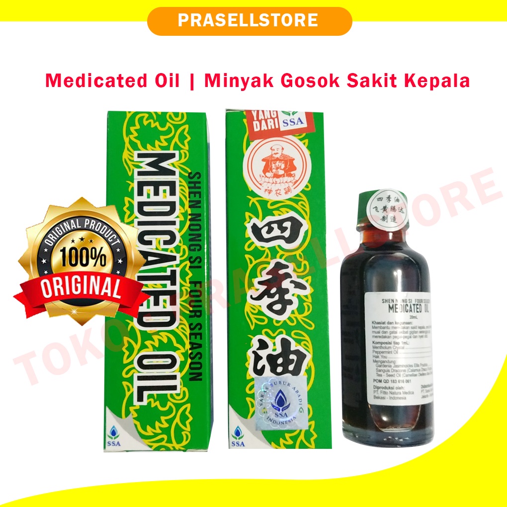 Jual Medicated Oil | Minyak Gosok Sakit Kepala 100% Original ...