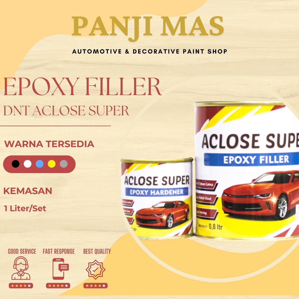 Jual Epoxy Filler Aclose Super DNT 1 L/Set | Shopee Indonesia