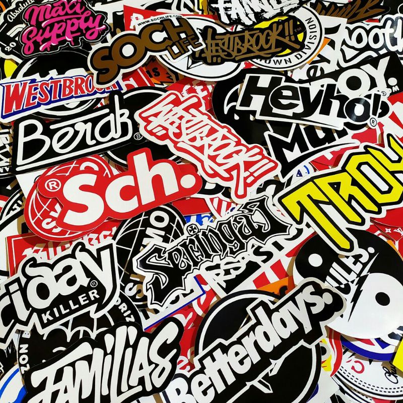 Jual STIKER BRAND DISTRO LOCAL INDONESIA ISI 10 STICKER Indonesia ...