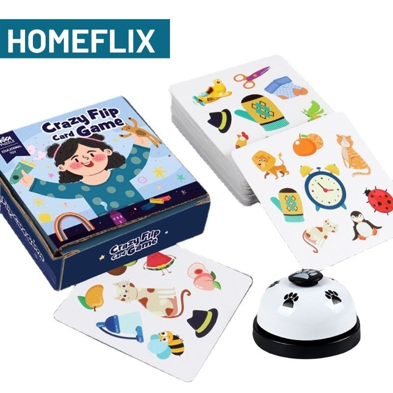Jual Mainan Crazy Flip Card Game Sets Pelatihan Reaksi Anak Montessori ...