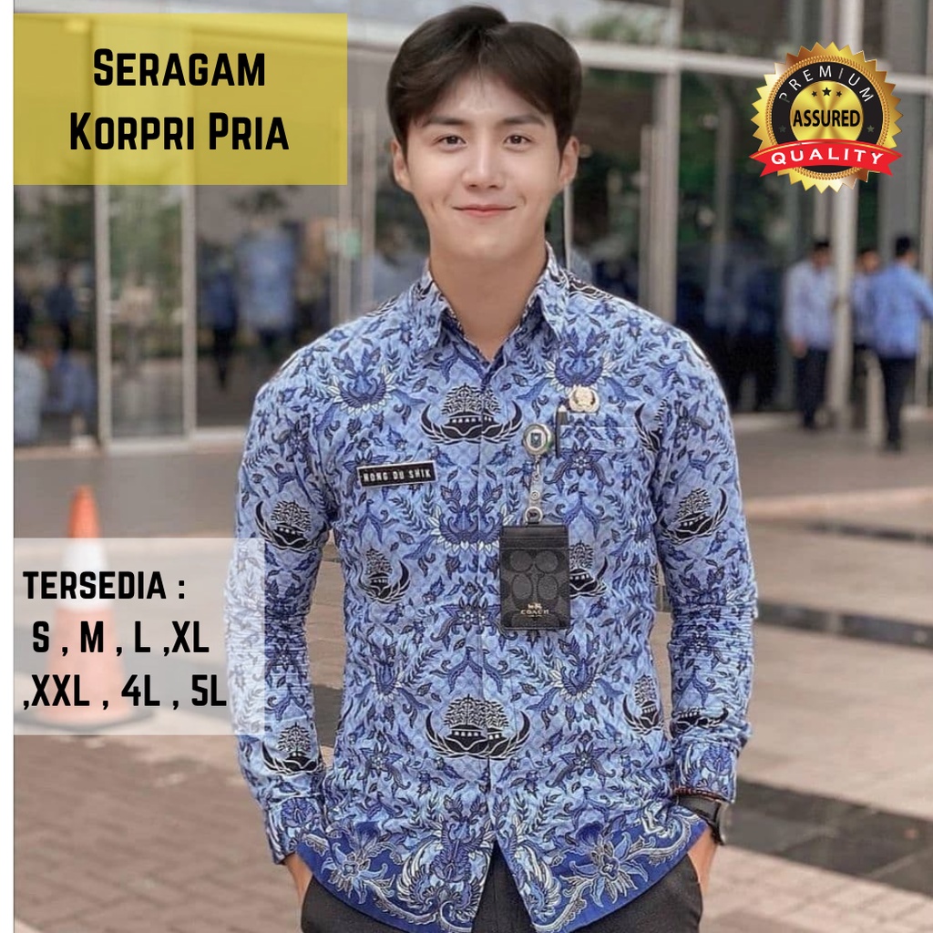 Jual Baju Korpri Pria / Seragam Korpri Pria / Batik Korpri Pria / Korpri PNS Pria | Shopee Indonesia