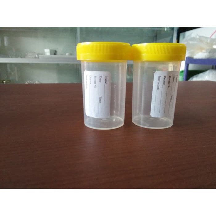 Jual POT URIN URINE CONTAINER NON STERILE YELLOW 60 ML MERK AVIAMED ...