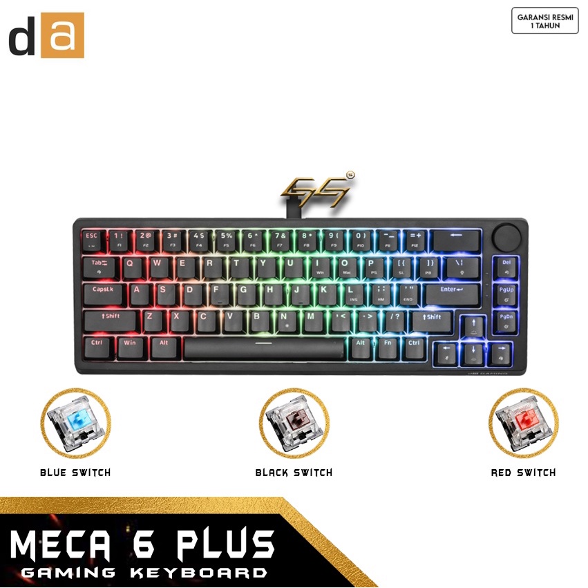 Jual Keyboard Gaming Mechanical RGB 65% Meca 6 Plus RGB 65% Mecahanical ...