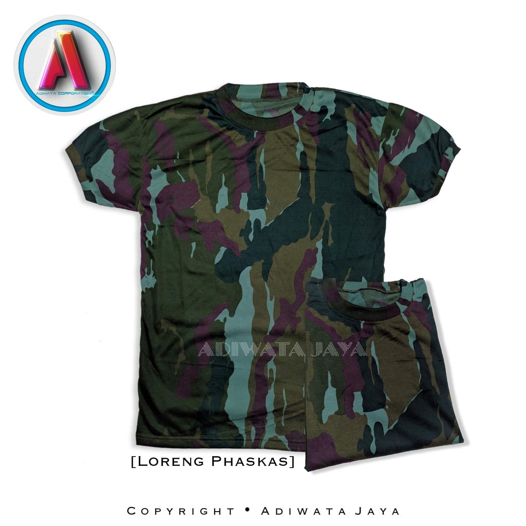 Jual BAJU KAOS LORENG PHASKAS Lengan Tangan Pendek | Shopee Indonesia