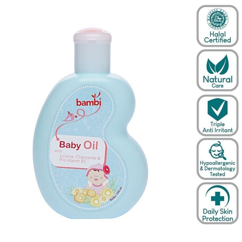Jual Bambi Baby Oil 100ml | Shopee Indonesia