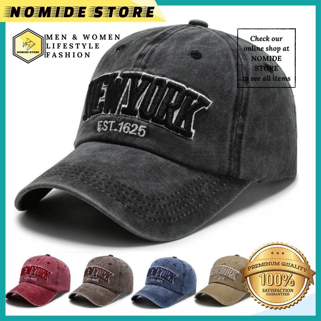 Jual New York EST.1625 Topi Baseball Denim Import Premium Baseball Cap ...