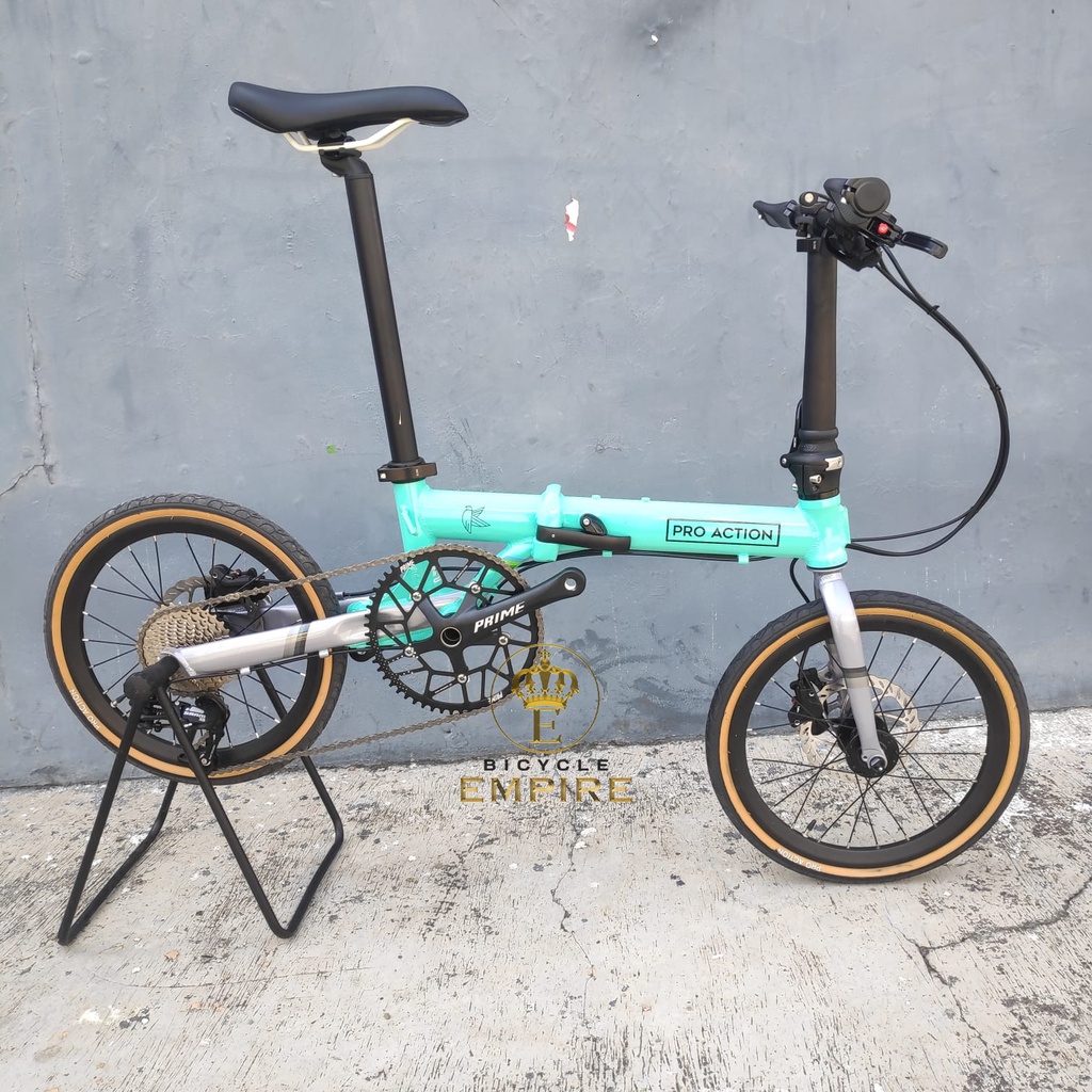 Jual Fullbike Sepeda Lipat Pro Action 16 Falcon Disc Brake Hidrolik 10 ...