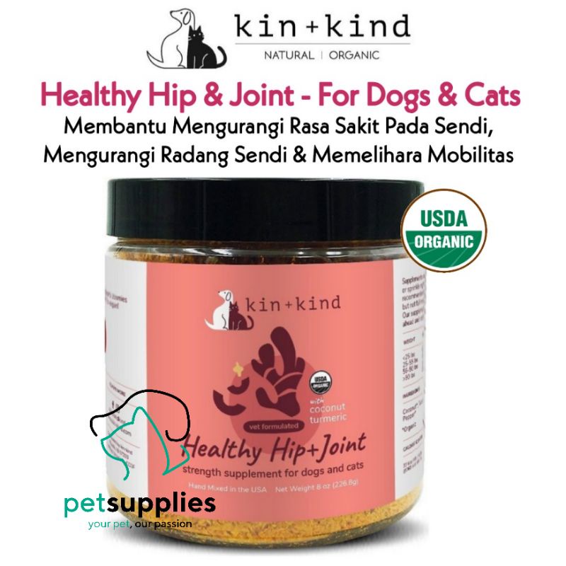 Jual Kin+kind HEALTHY HIP & JOINT Vitamin Tulang Anjing Kucing | Shopee ...