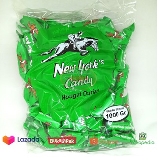 Jual Permen Nougat Durian NEW YORK'S CANDY 1kg duren jadul kuno enak ...