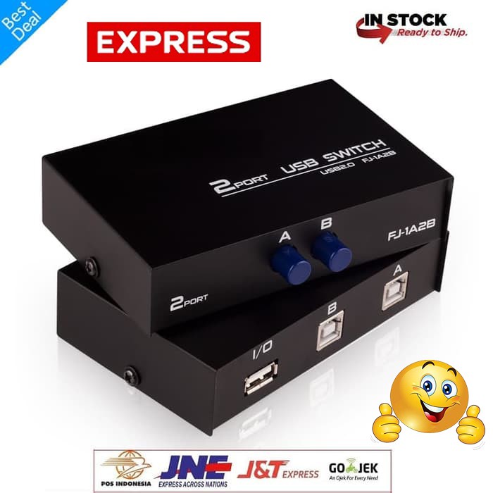 Jual SWITCH USB 2 PORT - MANUAL SWITCH PRINTER 2 PORT - DATA SWITCH | Shopee Indonesia