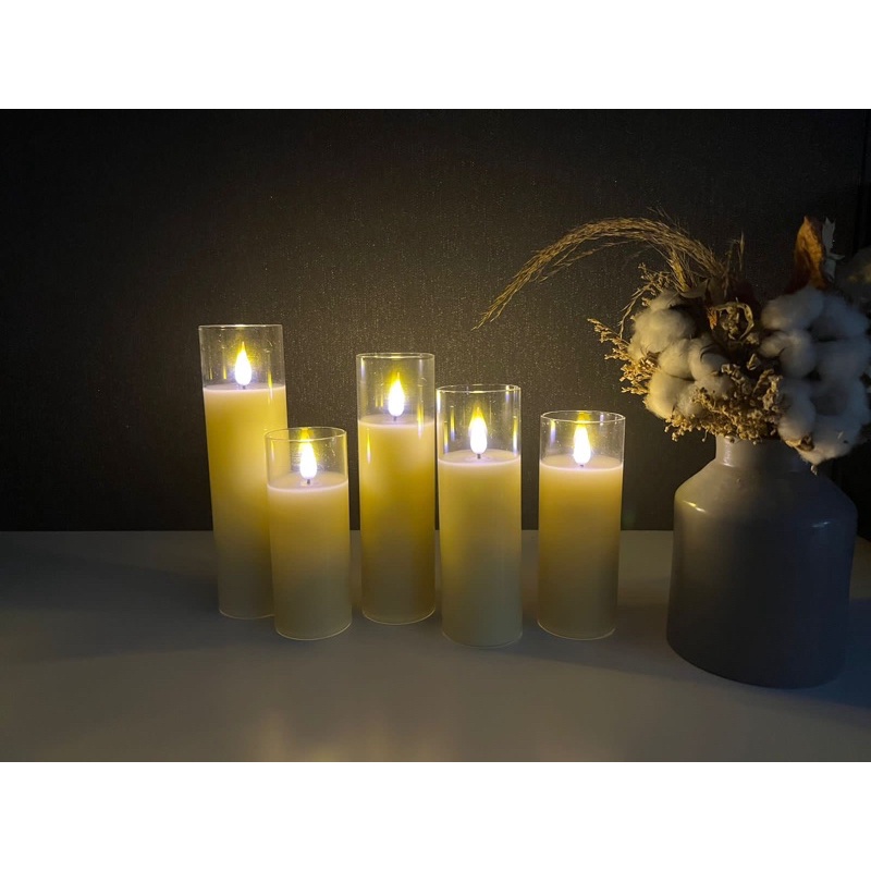 Jual Lilin LED Pillar Bamboo 5 in 1 | Shopee Indonesia