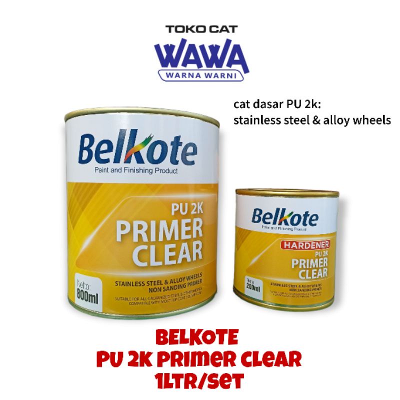 Jual Belkote PU 2K Primer clear cat dasar PU untuk velg, galvanis ...