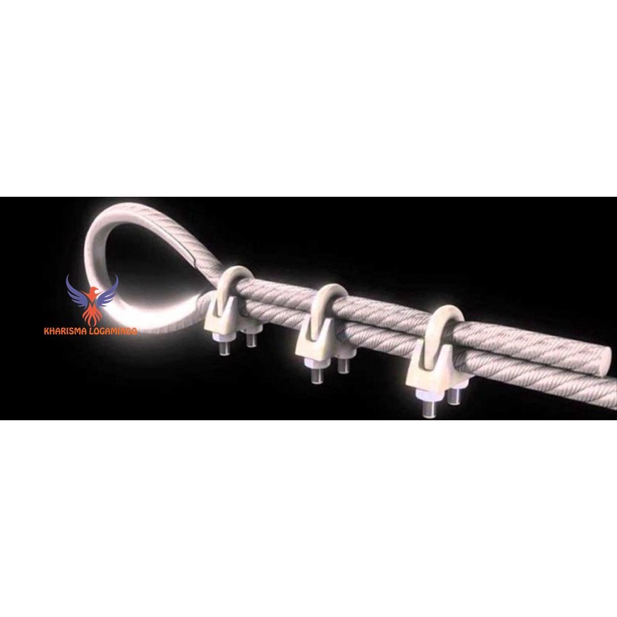 Jual Khrsma- KUKU MACAN Clamp Klem Sling Tali Kawat Baja Kabel 6 MM 5/ ...