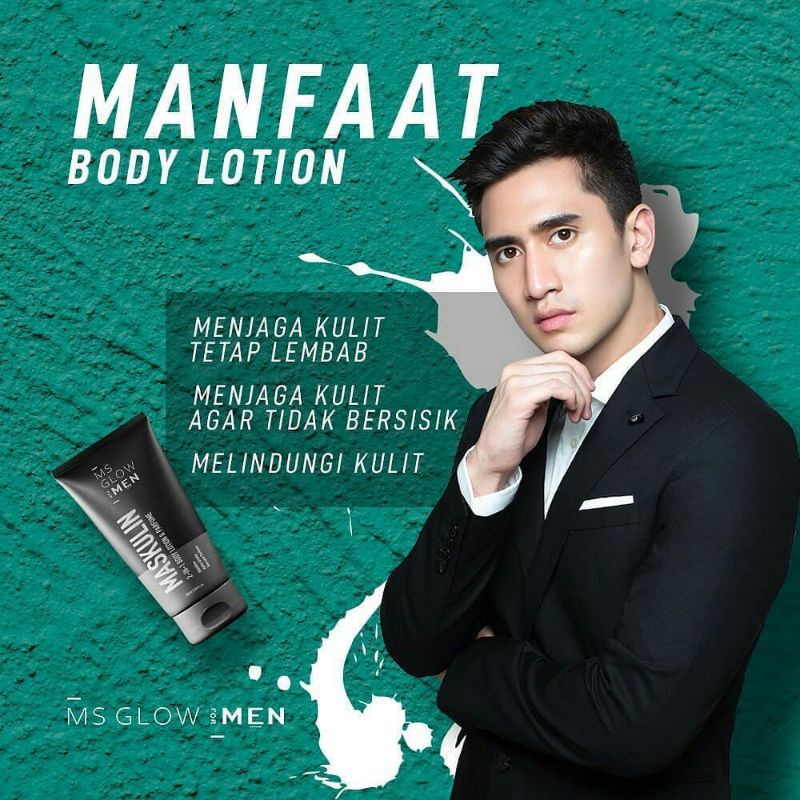 Maskulin Ms Glow for Men / Body lotion & Perfume for men | Shopee Indonesia