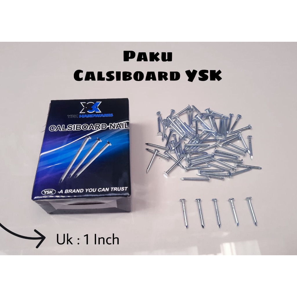 Jual Paku Calsiboard YSK Uk 1 Inch / Calsiboard Nail / Paku Kalsi Kuat | Shopee Indonesia