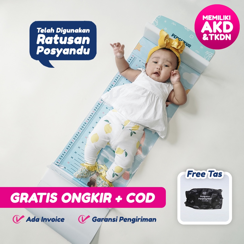 Jual Alat Ukur Tinggi Badan Bayi 'Sky Blue'/ Pengukur Tinggi Badan Bayi ...
