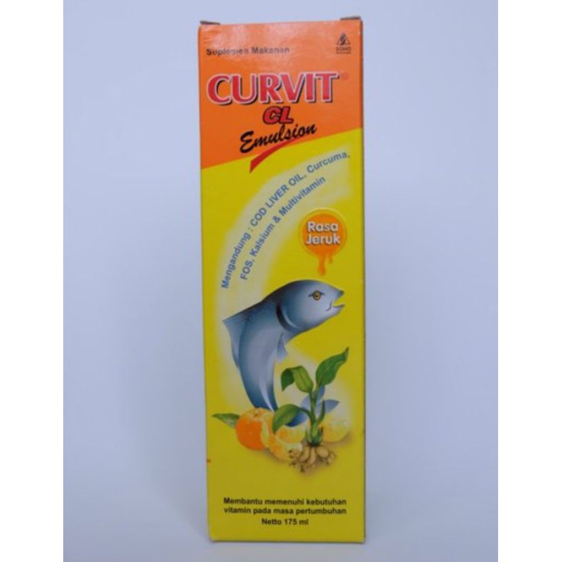 Jual CURVIT CL EMULSION VITAMIN COD LIVER OIL DAN MULTIVITAMIN 175ML ...
