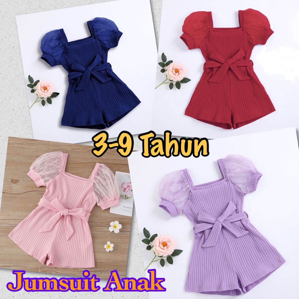 Jual Jumpsuit Anak Perempuan Baju Jumsuit Korea Usia 3-9 Thn Jamsuit ...