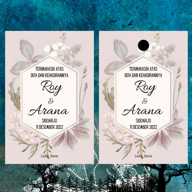 Jual THANK YOU CARD/WEDDING CARD/PENGAMBILAN SOUVENIR/SOUVENIR CARD ...