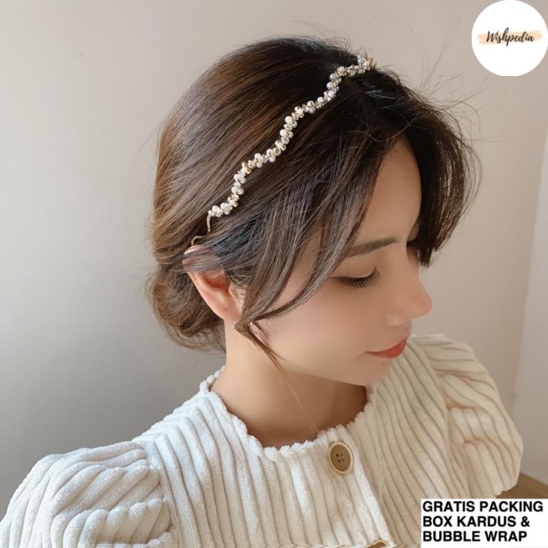 Jual headpiece mutiara hiasan rambut pesta aksesoris bando korea wanita ...