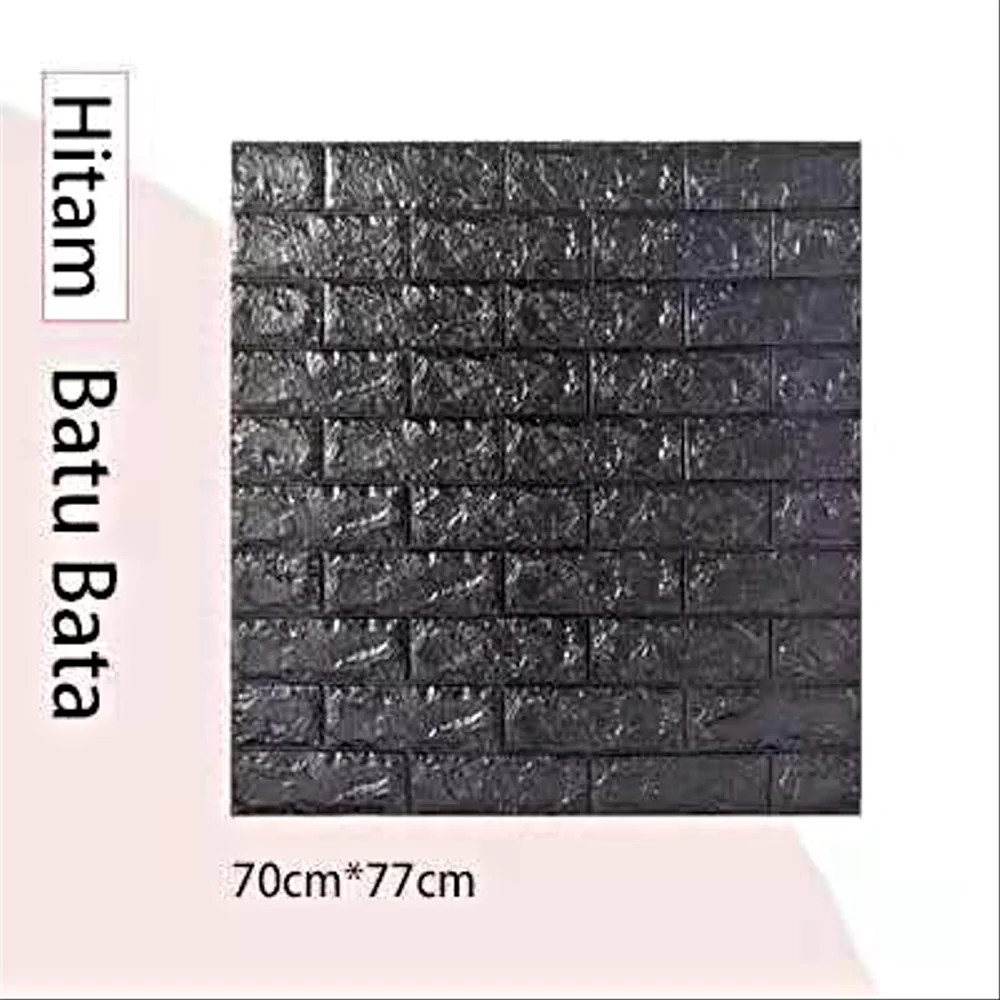 Jual WALLPAPER 3D BRICKFOAM BATA HITAM - WALLPAPER 3D MOTIF BATA HITAM ...