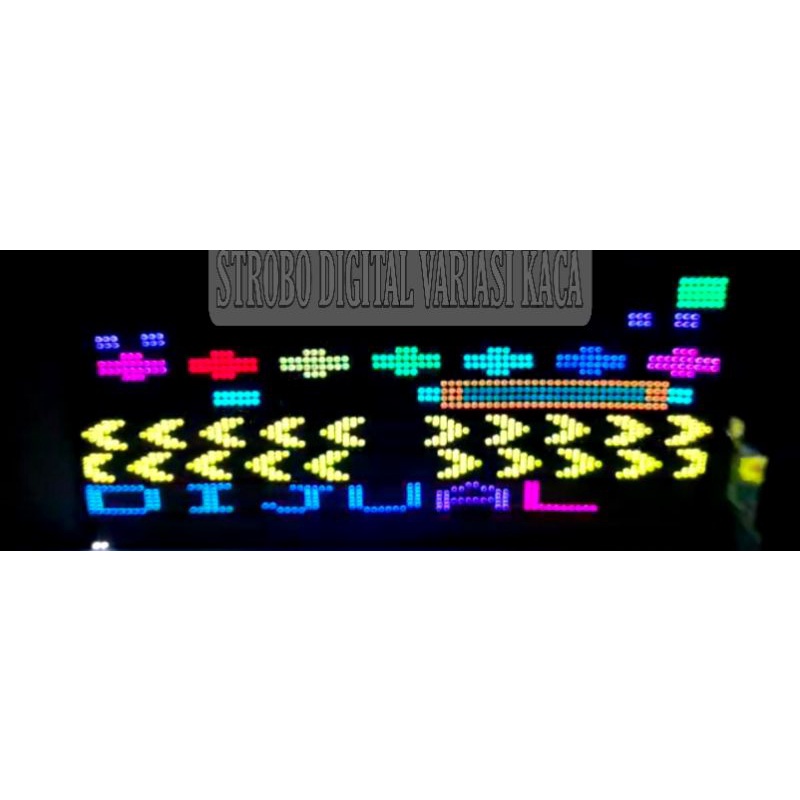 Jual RUNNING TEXT 7-BARIS WS2812 SET VIA WIFI+ ANIMASI LED VARIASI KACA ...