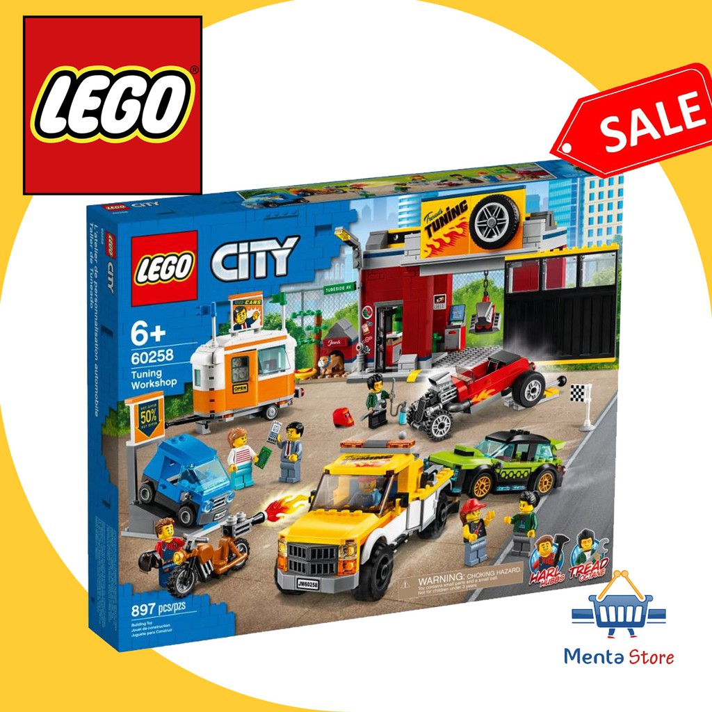 Jual LEGO City 60258 Tuning Workshop TV Series Car Ori with 7 ...