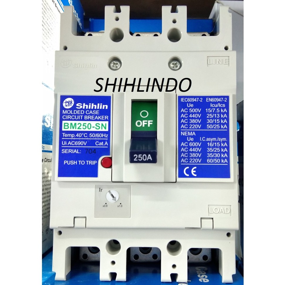 Jual MCCB Shihlin BM250-SN (380V 30kA, 220V 50kA) 3P 125A ~ 250A | Shopee Indonesia