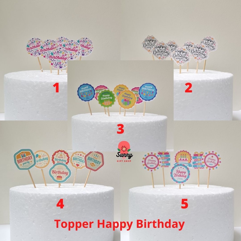 Jual Topper Kue Happy Birthday / Topper Kartun / Topper Happy Birthday / Topper Grosir / Topper ...